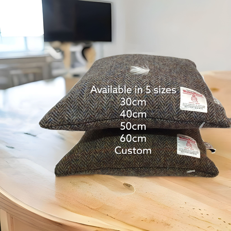 Herringbone Harris Tweed Cushion Covers - Alba Craft